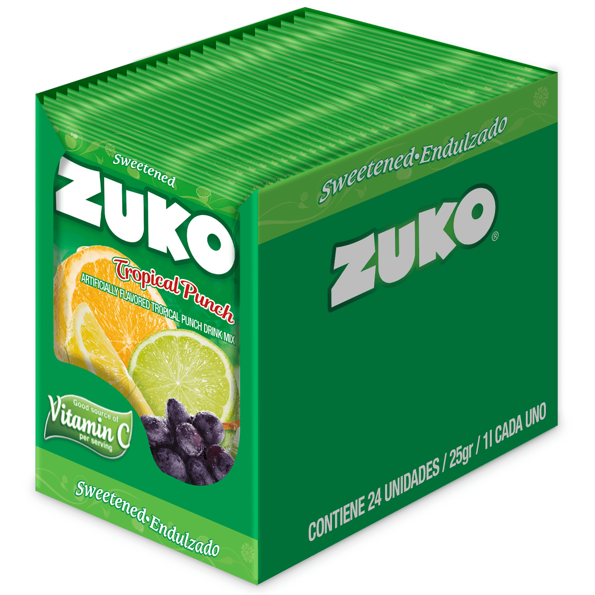 Zuko Tropical Punch 0.9 Oz - 24 ct - Cordialsa USA