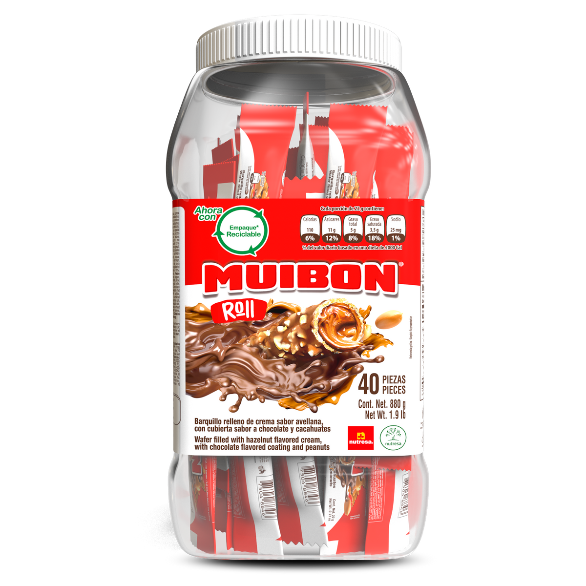 Muibon Hazelnut Flavor Chocolate Jumbo Jar 31 oz — Cordialsa USA